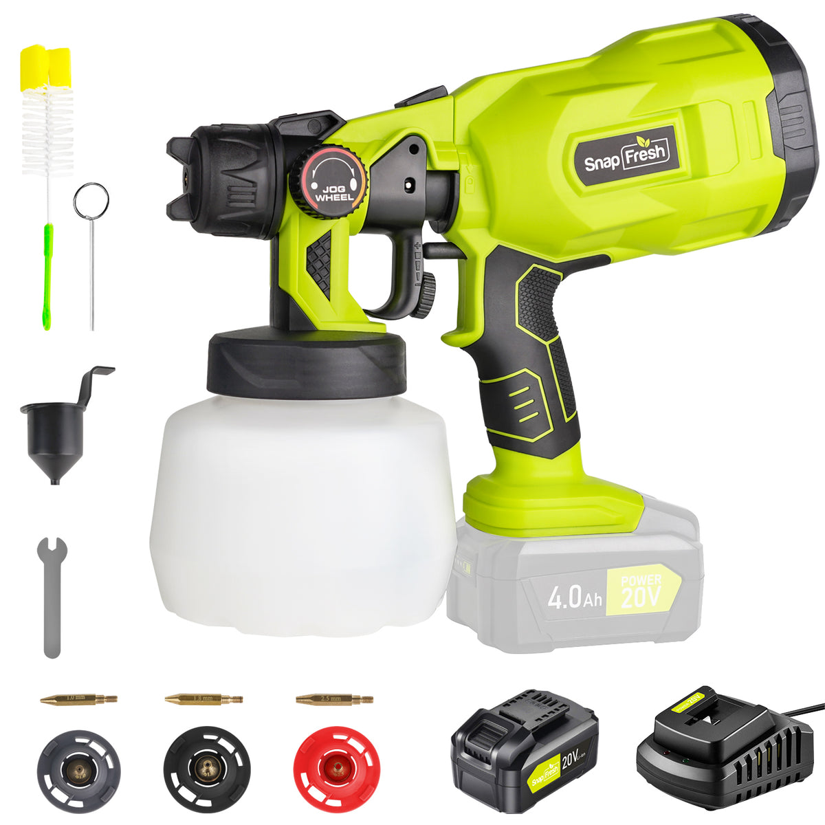 20V Cordless Paint Sprayer with 4.0Ah Li-ion Battery and Charger (PS18 ...