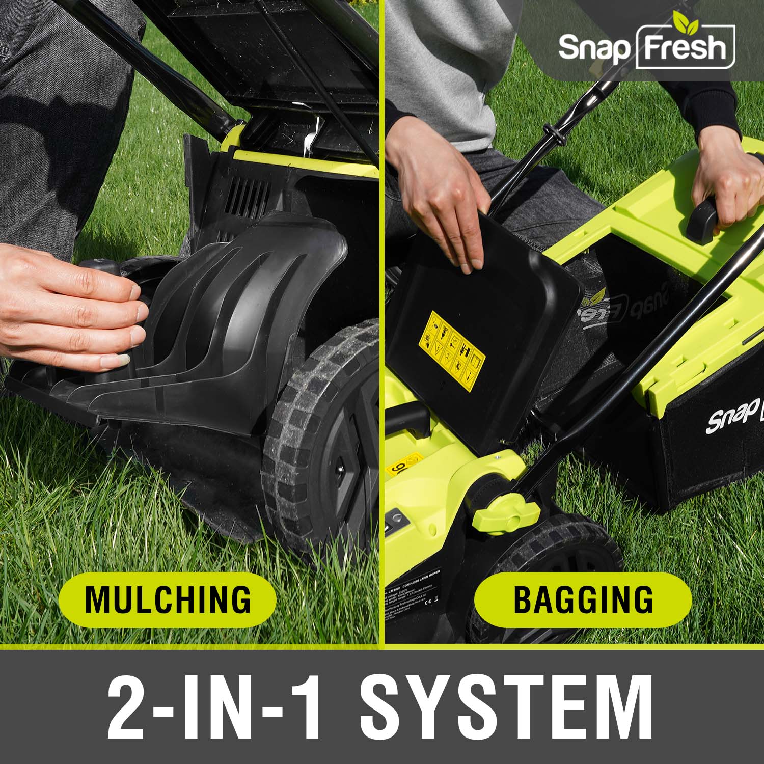 SnapFresh 16 Inch Brushless Electric Lawn Mower（LM3801）– SnapFresh-CA