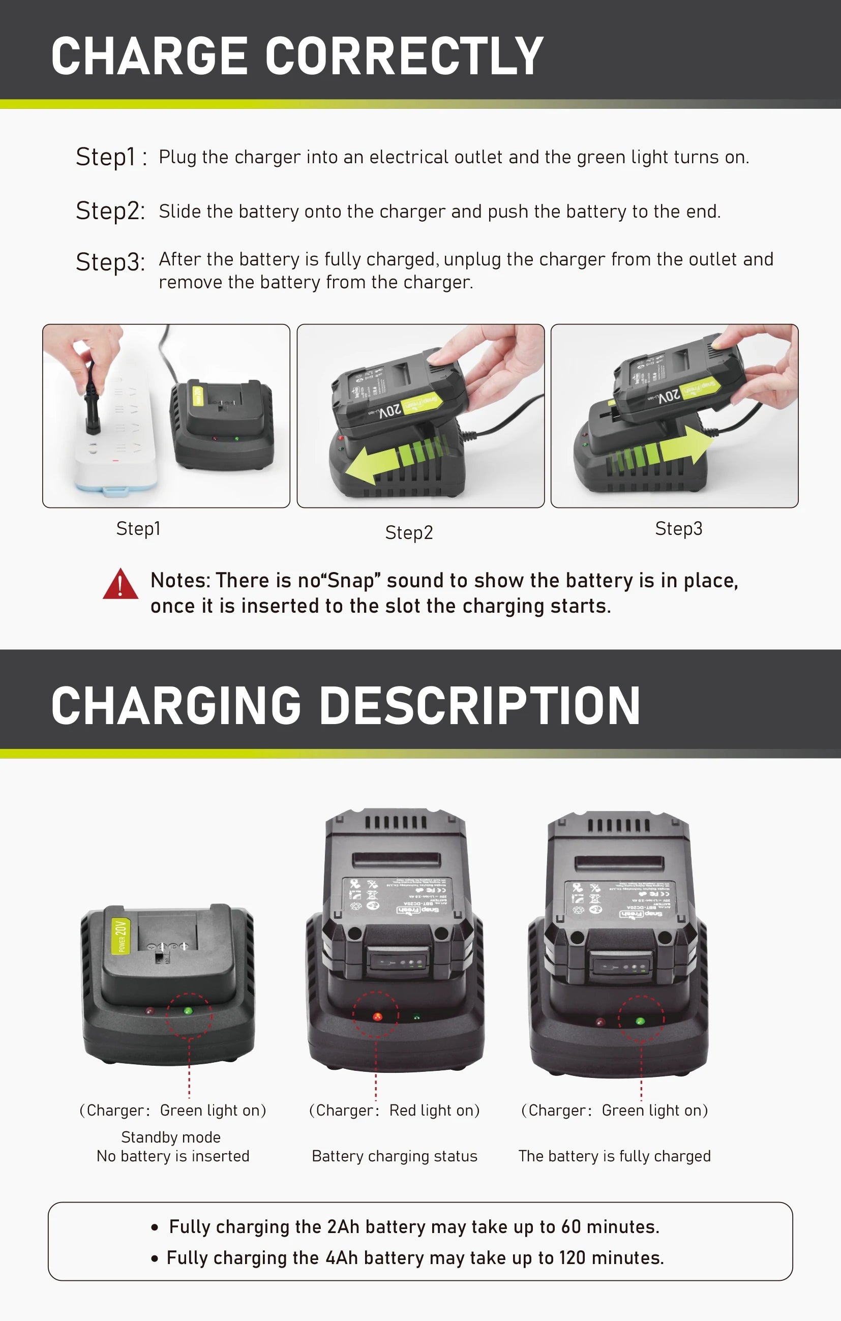20V Lithium-ion Battery Pack– SnapFresh-CA