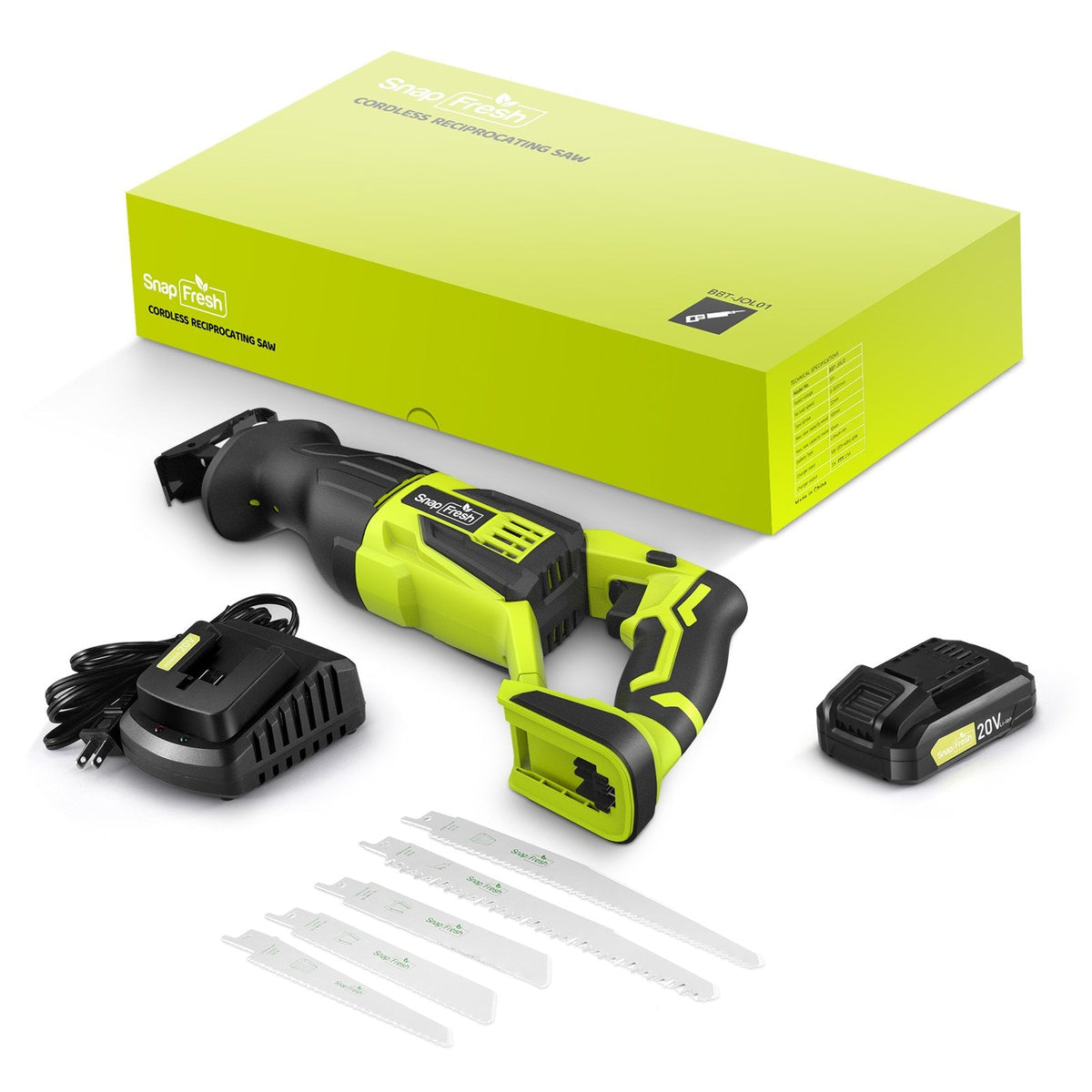 20V Reciprocating Saw with 2.0 Li-ion Battery and Charger– SnapFresh-CA